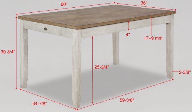 Crown Mark Nina Brown Dining Table with White Base Best Deals Mattress Furniture Orem UT