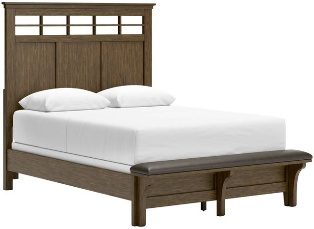 Benchcraft® Shawbeck Dark Brown Queen Panel Bed | Karvonen’s