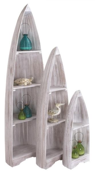 Deco Marche 3-Piece White Boat Shelving Unit Set | Fischer Furniture ...