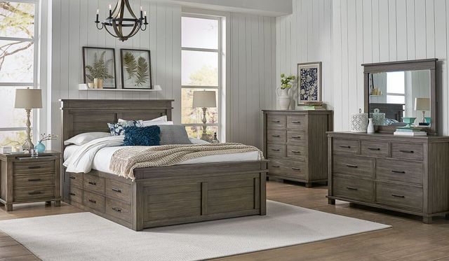 A-America® Glacier Point Greystone Queen Captain Bed | Fischer ...