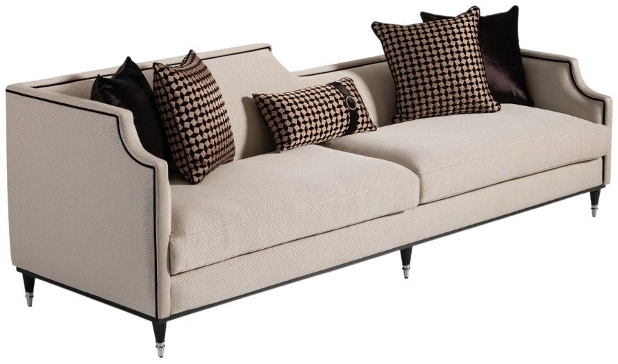 Michael Amini® La Francaise Black/Cafe Mansion Sofa | Lacks Furniture ...