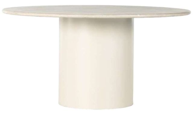 Four Hands Belle Cream Round Dining Table with Ivory Base | Karvonen’s