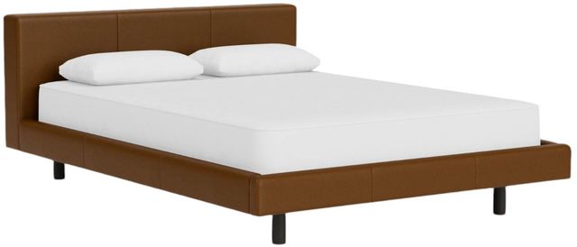 Leather Panel Platform Bed
