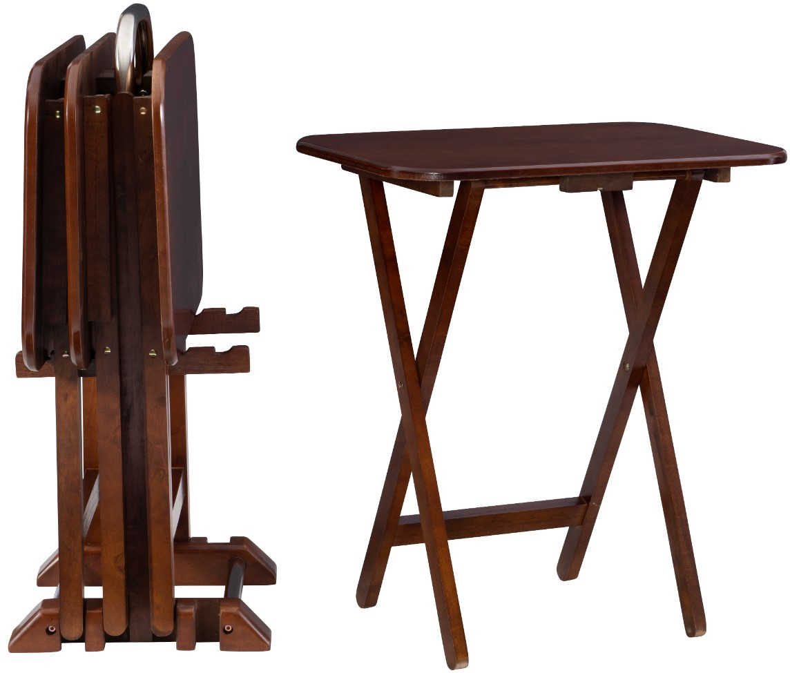 5 piece folding tray table set store