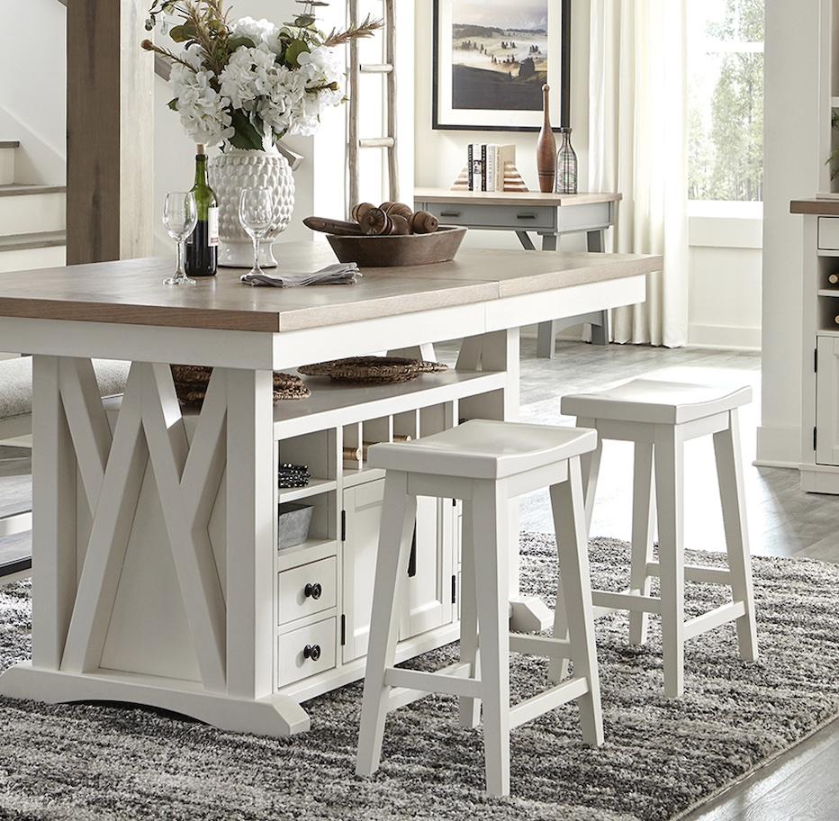 Counter height utility table store