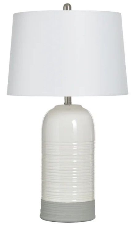 StyleCraft Evian Ivory Ceramic Table Lamp | Fischer Furniture | Rapid ...