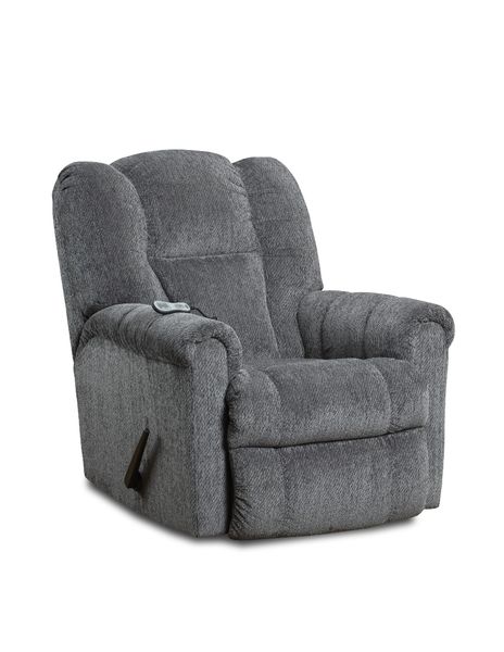 HomeStretch Gray Heat and Massage Rocker Recliner | Fischer Furniture ...
