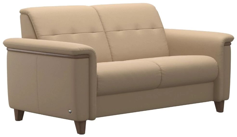Stressless® by Ekornes® Customizable Flora Loveseat with Wood Base ...