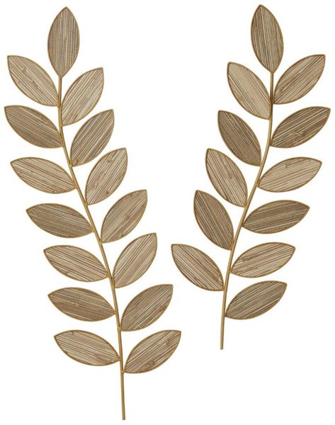 Deco Marche 2-Piece Brown Leaf Wall Decor Set | Fischer Furniture ...