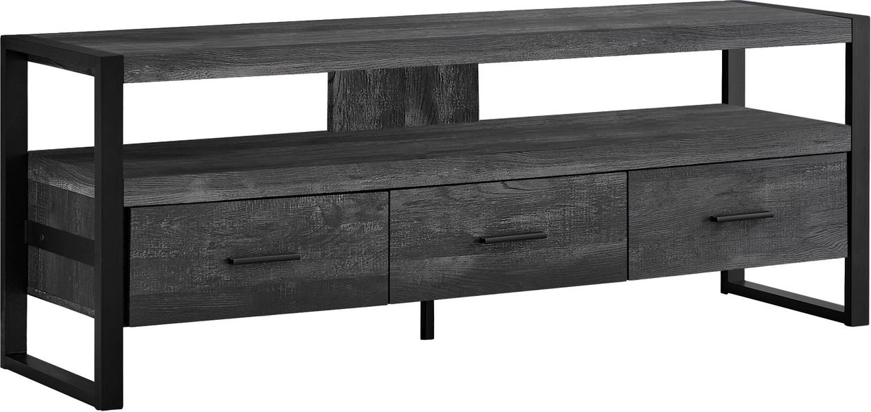 Monarch Specialties Inc. Black Reclaimed Wood 60" TV Stand | Daley's ...