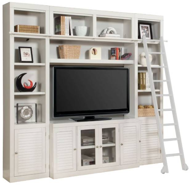 Parker House® Boca 5-Piece Cottage White Entertainment Wall | Fischer ...
