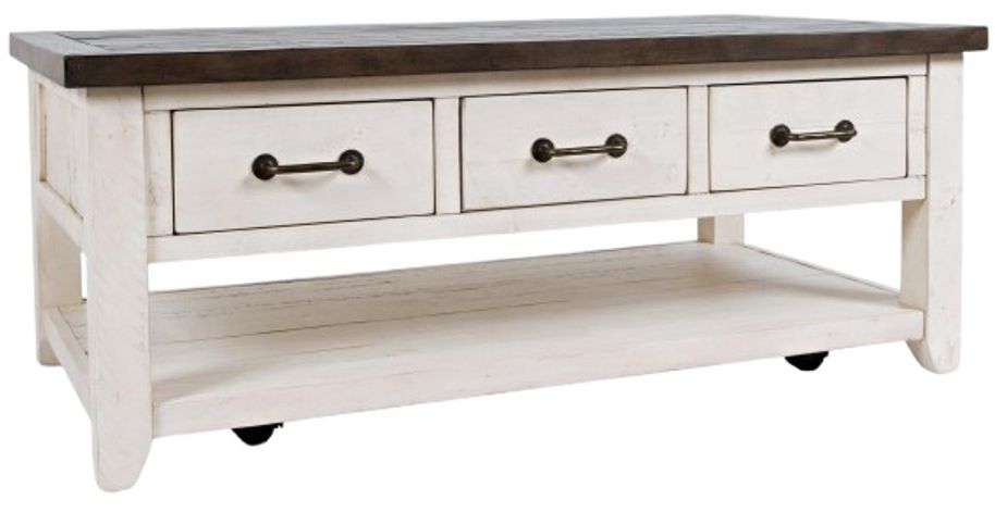 Jofran Inc. Madison County Harris Barnwood Cocktail Table with Vintage ...