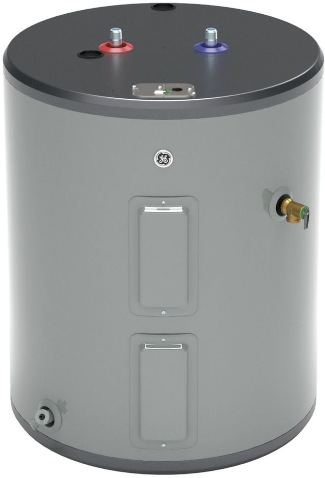 GE® 36 Gallon Diamond Gray Top Port Lowboy Electric Water Heater | SND ...