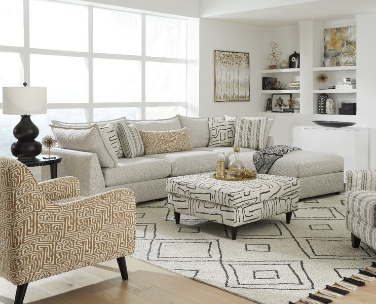 Fusion Furniture Durango Pewter 5-Piece Gray Modular Sectional | Lacks ...