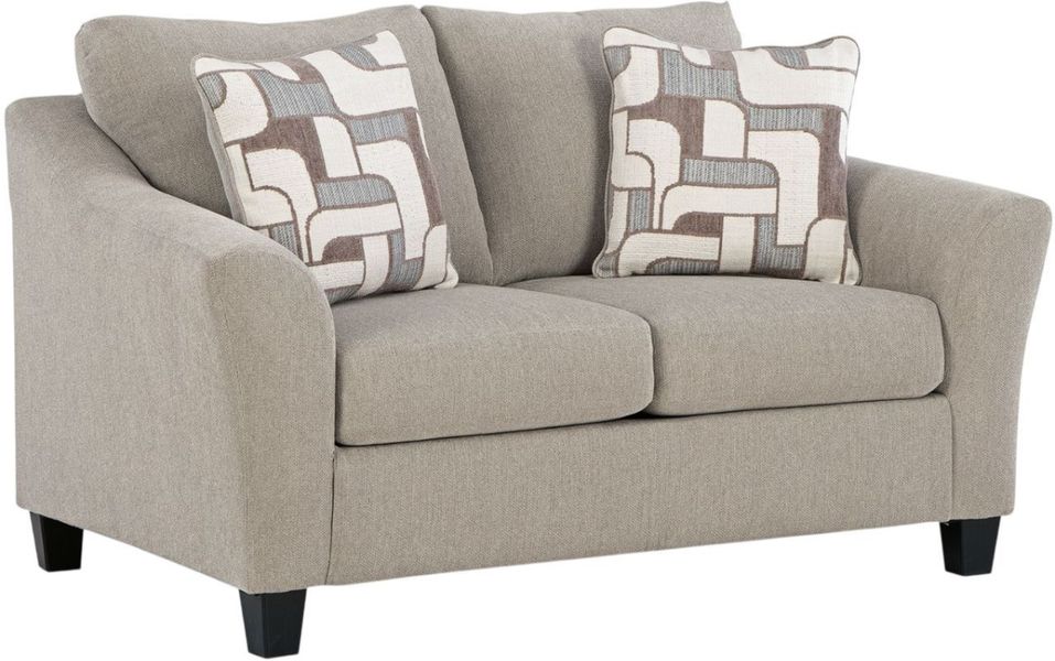 Benchcraft® Willarae Taupe Loveseat | Kondolas Furniture & Appliances ...
