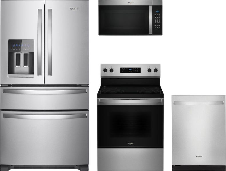 Whirlpool® 4 Piece Stainless Steel Electric Kitchen Package | Handy's ...