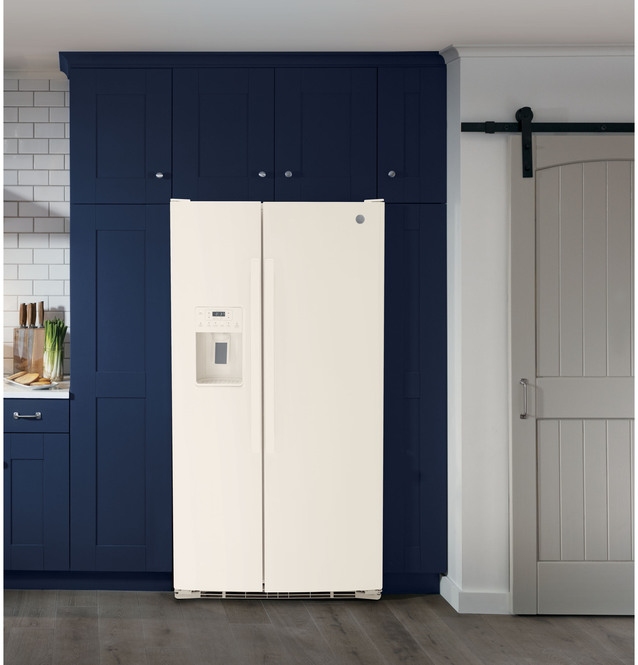 Bisque side by side refrigerator store