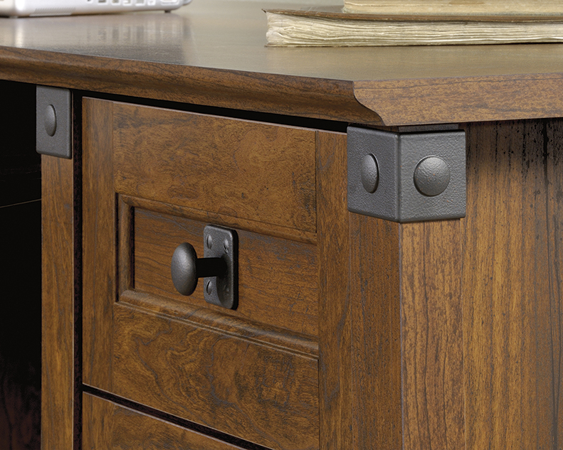 Sauder Carson Forge Washington Cherry Corner Computer Desk Economy Furniture