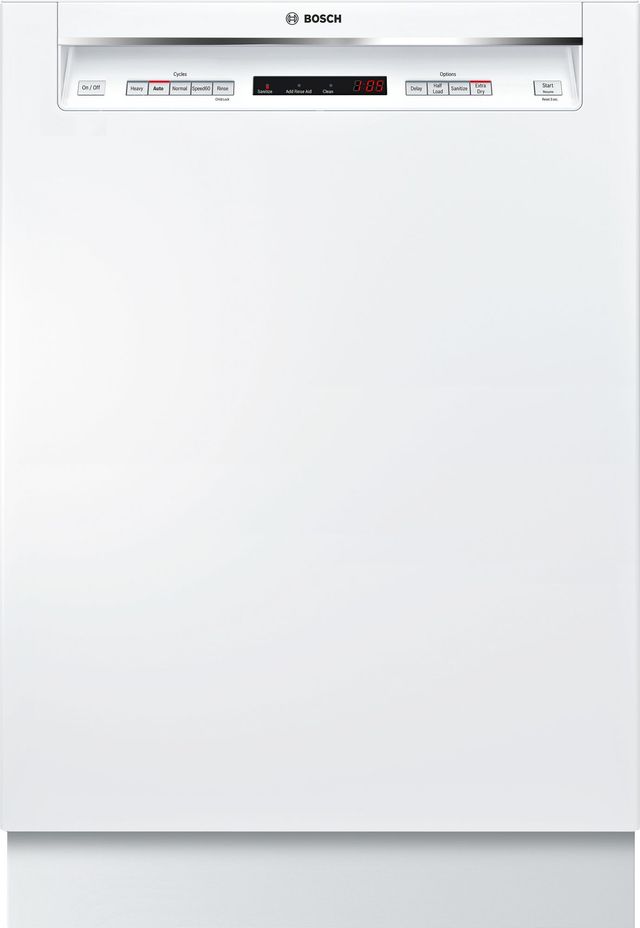 Bosch 300 Series 24" White Built In Dishwasher | Baker's Appliance Canada