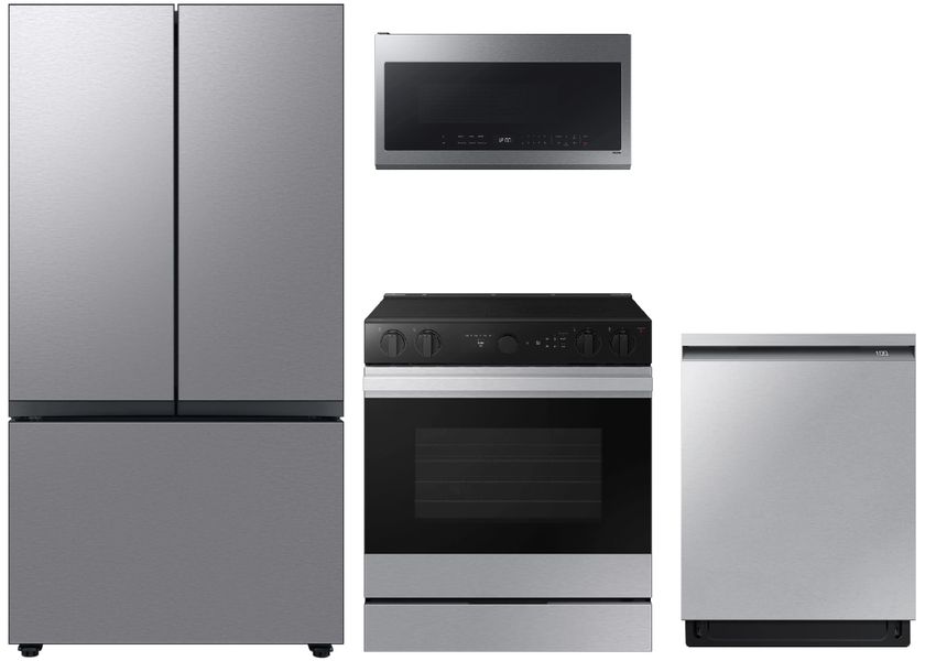 4 Piece Samsung Bespoke Stainless Steel Kitchen Package | Spencer's TV ...