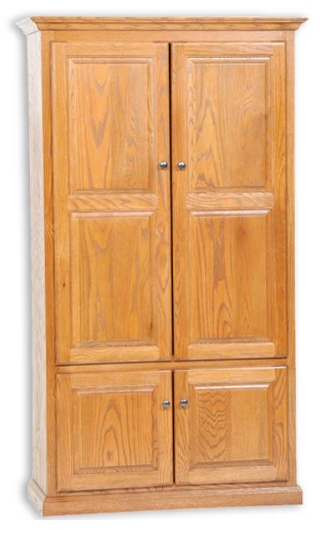American Heartland Manufacturing Oak Tall Double Door Pantry | Alton ...