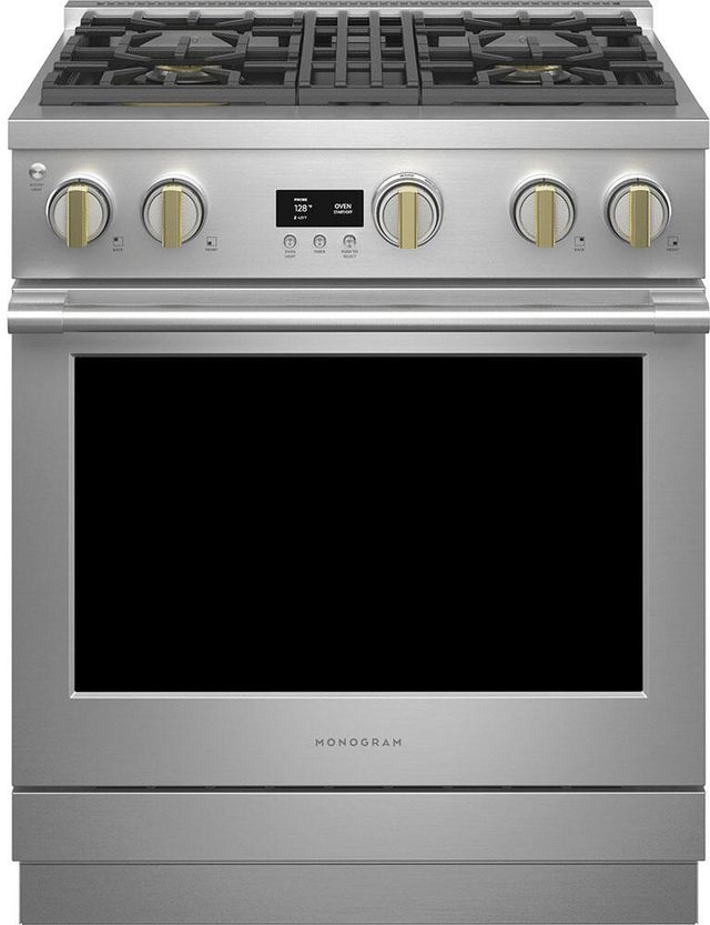 Monogram® Statement Collection 30" Stainless Steel Pro Style Dual Fuel ...