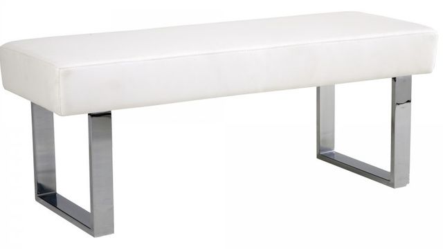 Armen Living Amanda White Bench | Lacks Furniture | Brownsville, Laredo ...