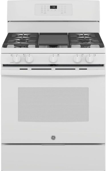 GE® 30" White Freestanding Gas Range | M & H Appliance