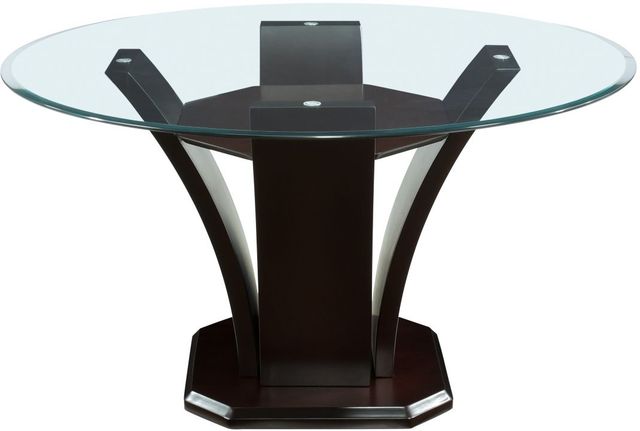 Homelegance® Daisy Glass Top 54" Round Dining Table with Espresso Base ...