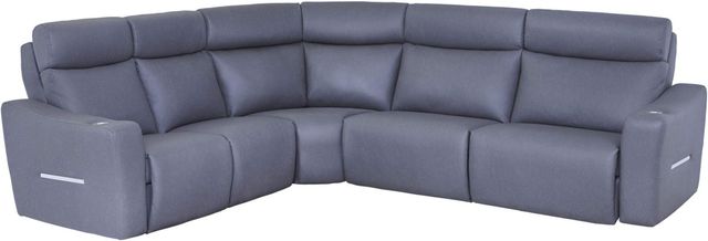 Elran Audrey 5-Piece Blue Reclining Sectional | Vance BrandSource Home ...