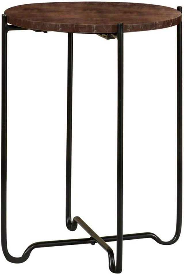 Coaster® Latifa Red Round Accent Table with Black Base | Jarons ...