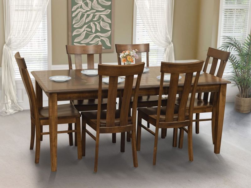Gascho Anniversary II Walnut Dining Group - Table with 4 Side Chairs ...