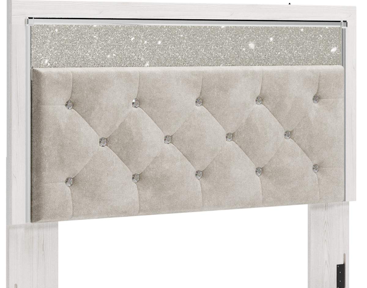 Signature Design by Ashley Altyra White Queen Full Upholstered Panel Headboard