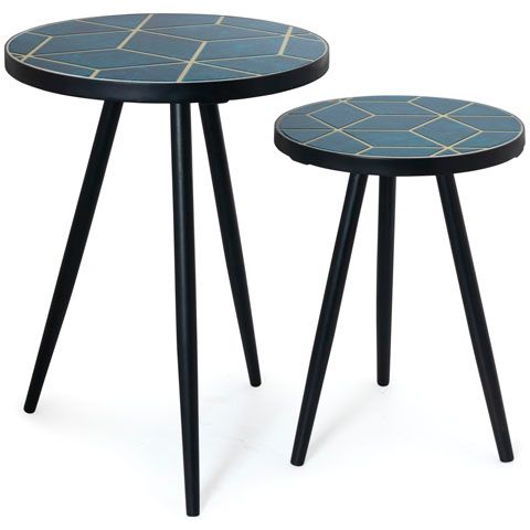 Signature Design by Ashley® Clairbelle 2-Piece Teal Accent Table Set ...