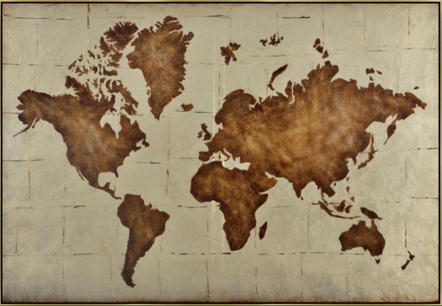 Classy Art Style 9 Hand Painted Textured Canvas with Foil Wall Art ...