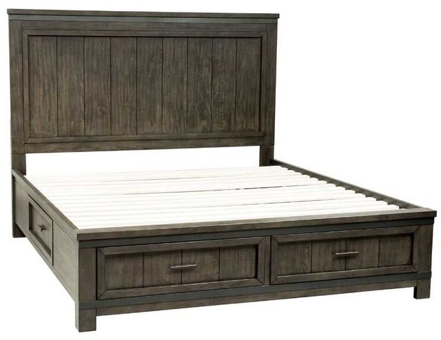 Liberty Furniture Thornwood Hills Rock Beaten Gray King Two Sided ...
