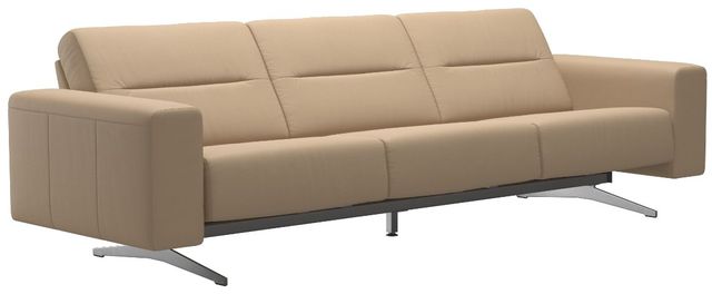 Stressless® by Ekornes® Stella Beige Manual Reclining Sofa | Palliser ...