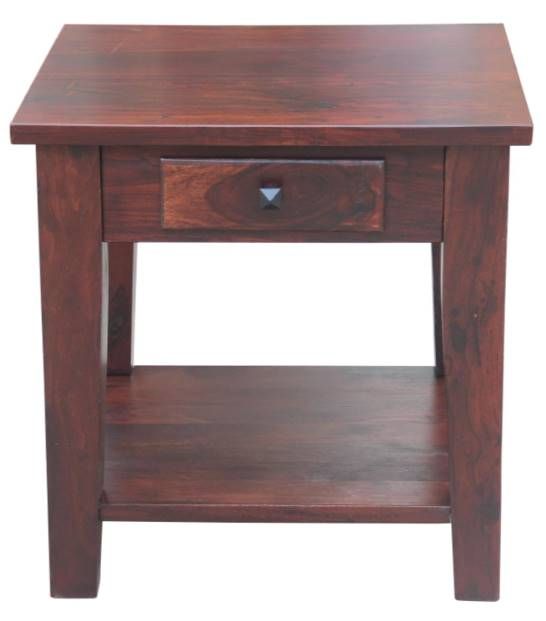 Jaipur Furniture Ajara Light Walnut End Table | Fischer Furniture ...