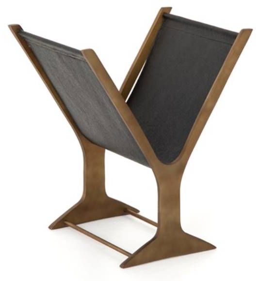 Four Hands Feldman Black Magazine Rack | Marshall's Home Living ...