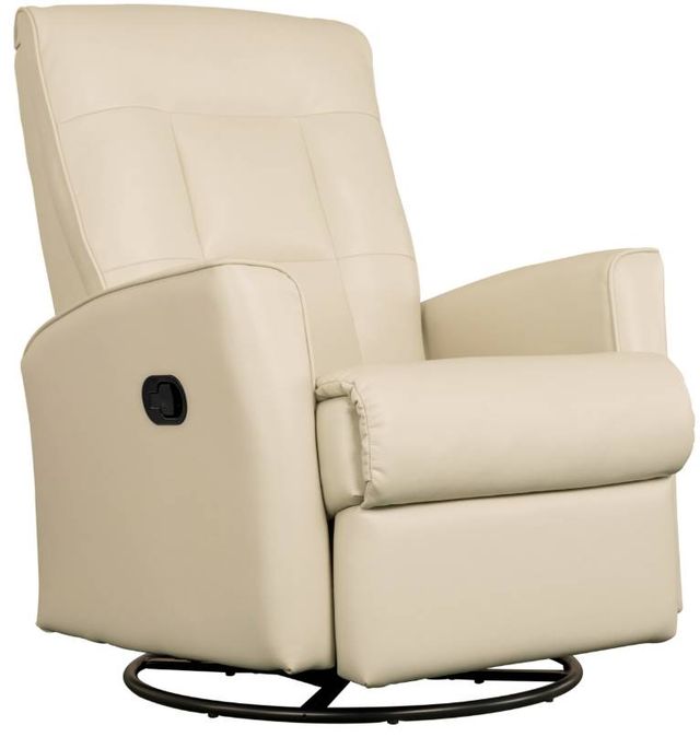 Fauteuil inclinable et berçant avec base pivotante cuir combo Relaxon ...
