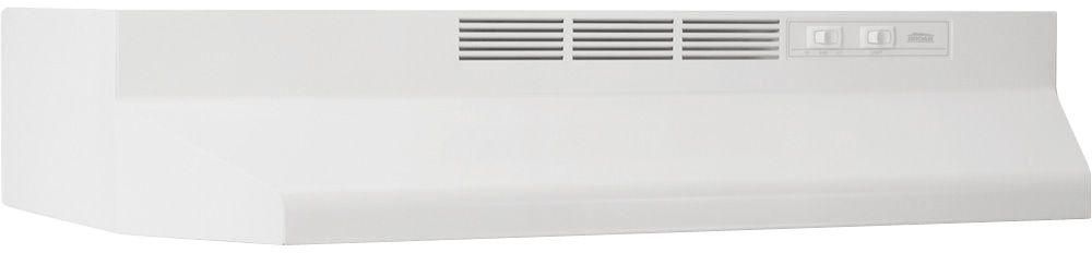 Broan 41000 Series 24 Non Vented Range Hood White