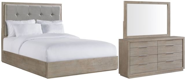 Elements International Arcadia 3-Piece Grey King Bedroom Set | Lafferty ...