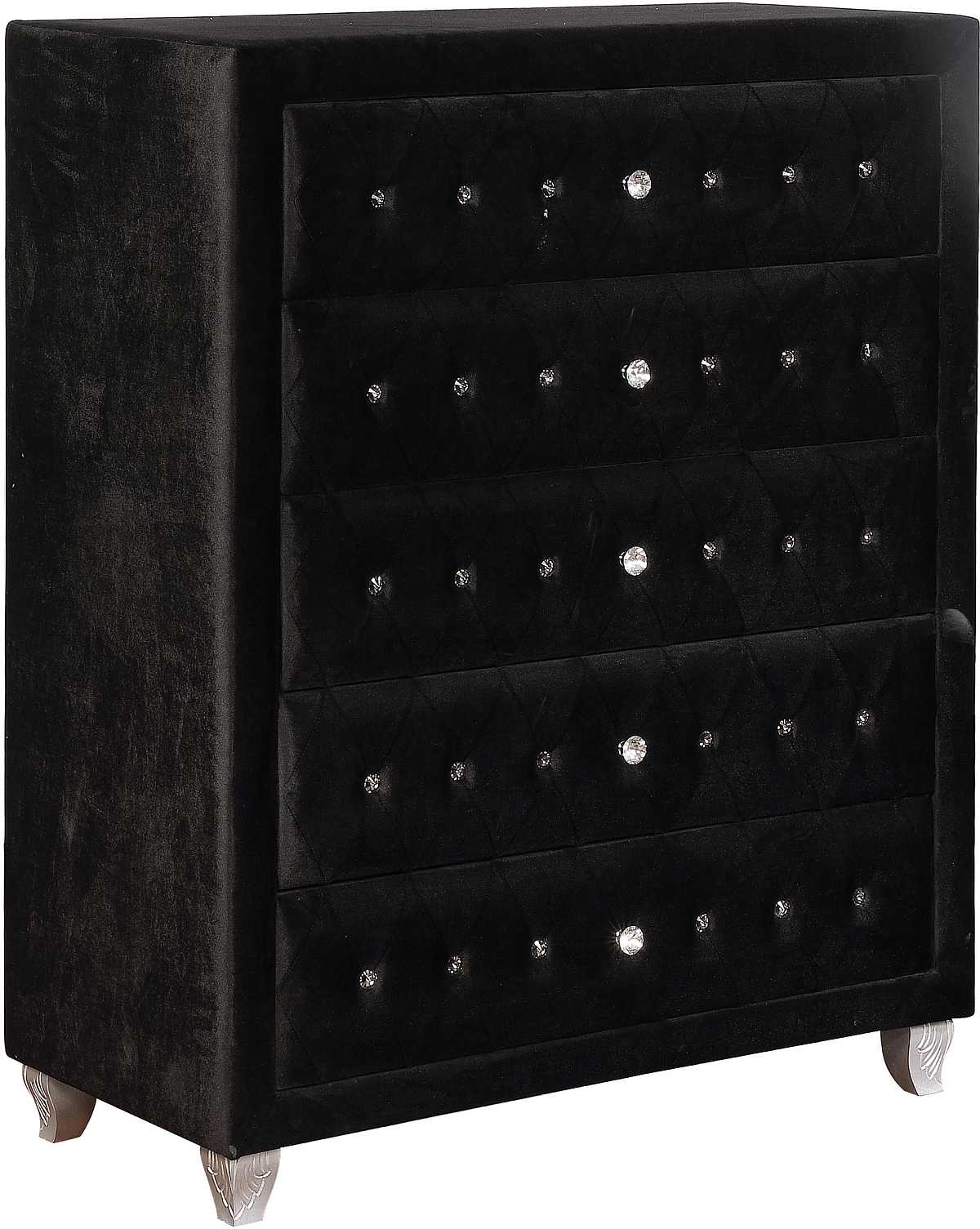 Crushed velvet chest of drawers store