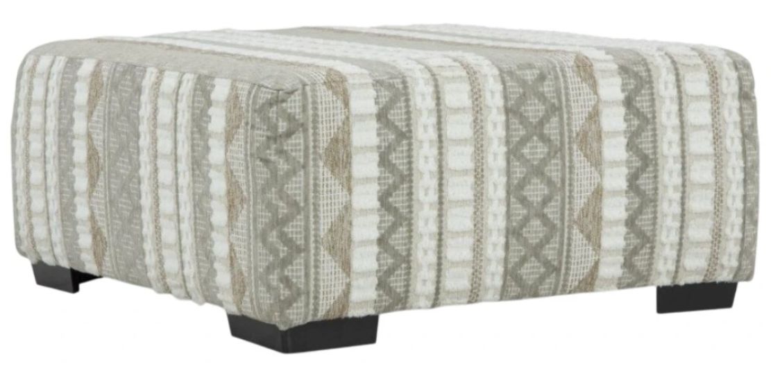 Albany Industries Bend Ivory Ottoman | Miskelly Furniture