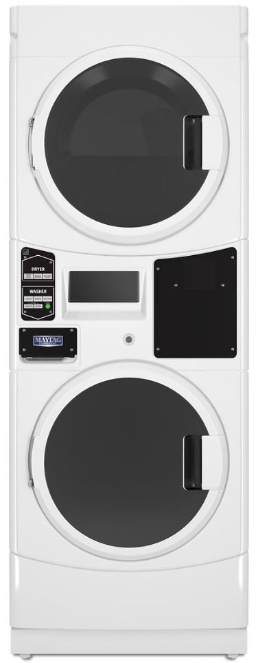 Maytag Commercial 9.8 Cu. Ft. White Commercial Stacked Laundry The Appliance Loft Cincinnati OH