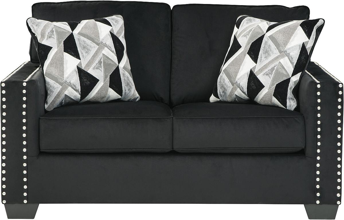 Signature Design by Ashley Gleston Onyx Loveseat Great Rooms Furniture and Mattresses