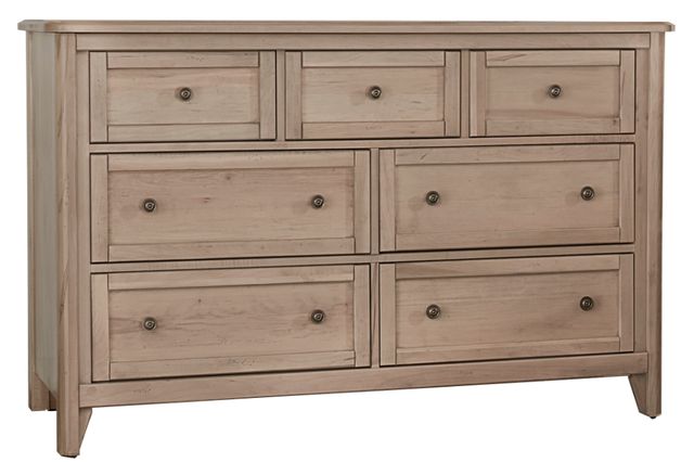 Vaughan-Bassett Woodbridge Clear Maple 7-Drawer Dresser | Comfort Center