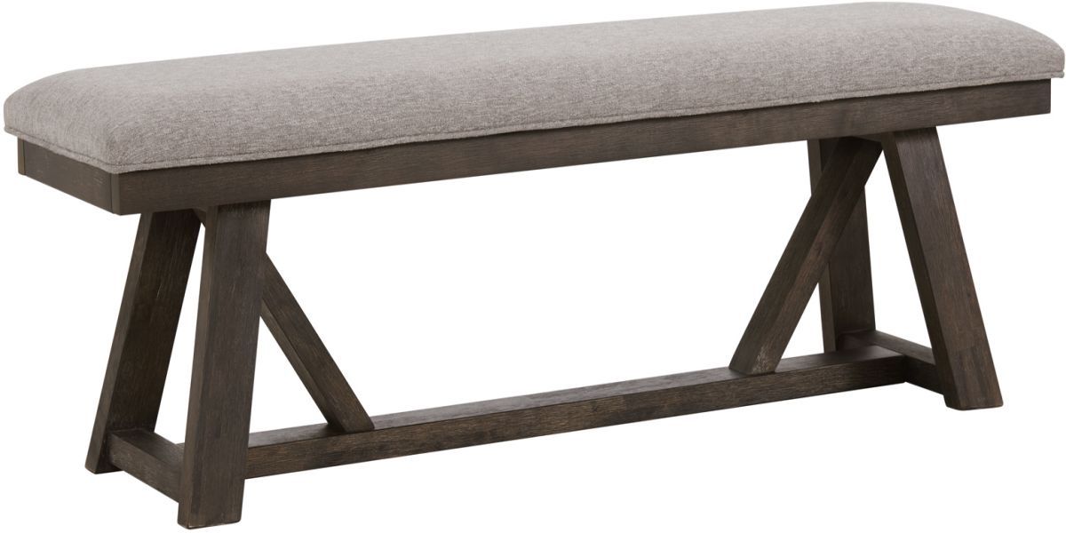 Intercon Hearst Beige/Reclaimed Chevron Upholstered Dining Bench ...