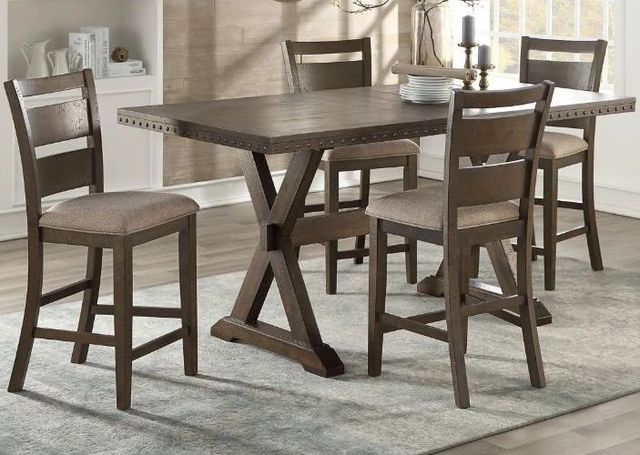 Urban Styles Furniture Whitney 5-Piece Tabbaco Counter Height Dining Set | Furniture Time