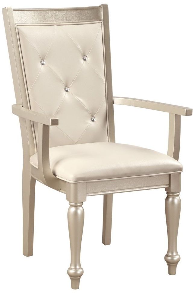 Homelegance® Celandine Silver Arm Chair | Fischer Furniture | Rapid ...
